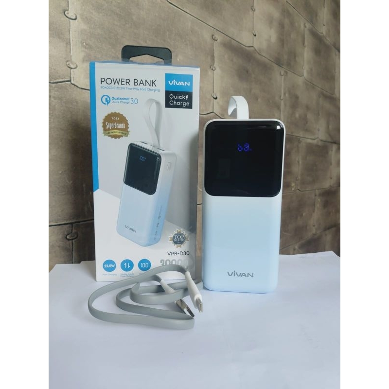 Jual VIVAN VPB-D30 Power Bank 30000mAh PD+QC3.0 22.5W Two-Way Fast ...