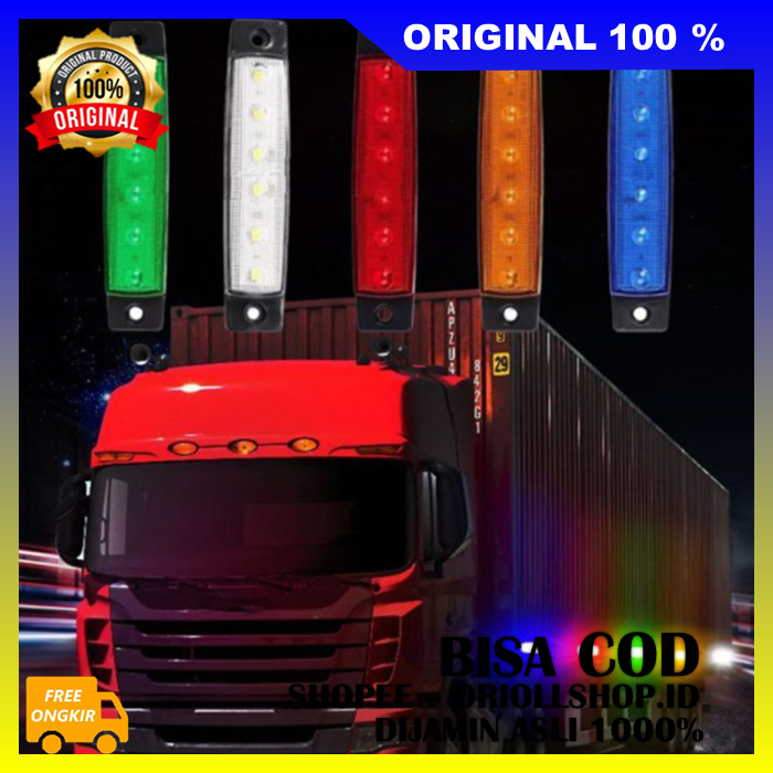 Jual BELI 1 GRATIS 1 Lampu Rambu Variasi Truk Lampu LED 6 SMD Samping ...