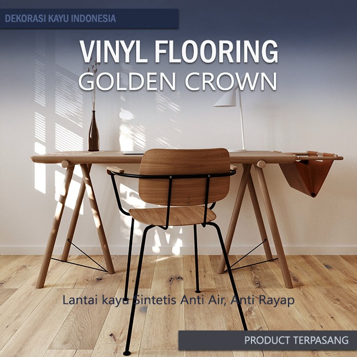 Jual Lantai Vinyl Kayu Plank Tebal 3mm Golden Crown Harga Per Meter ...