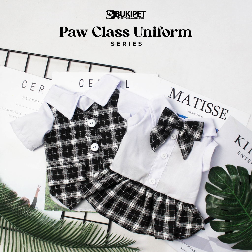Jual Baju Kucing Anjing Cowok Cewek Lucu Murah Kostum - BUKIPET PAW CLASS UNIFORM | Shopee Indonesia