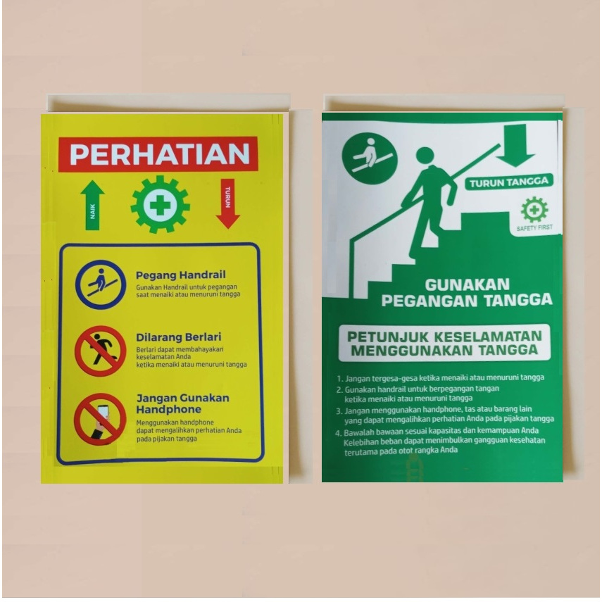 Jual Stiker Petunjuk Keselamatan Menggunakan Tangga | Stiker K3 ...