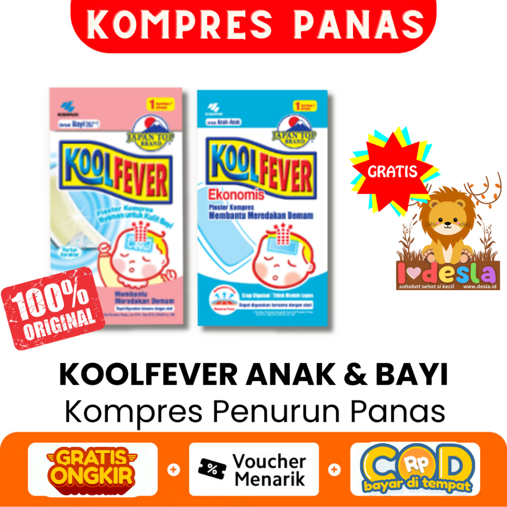 Jual [ASLI + BONUS] KOOLFEVER Bayi dan Anak Penurun Panas dan Meredakan ...
