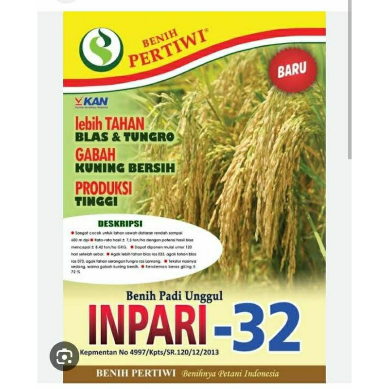 Jual BENIH PADI INPARI -32 KEMASAN 5.KG (premium) | Shopee Indonesia