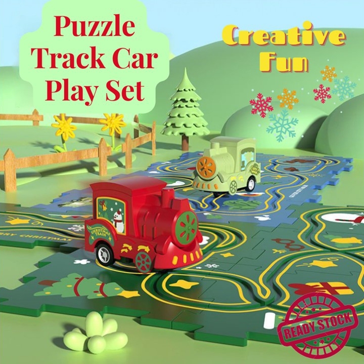 Jual DIY Puzzle Car Track Logic Board Game Car Race Toys Mainan ...