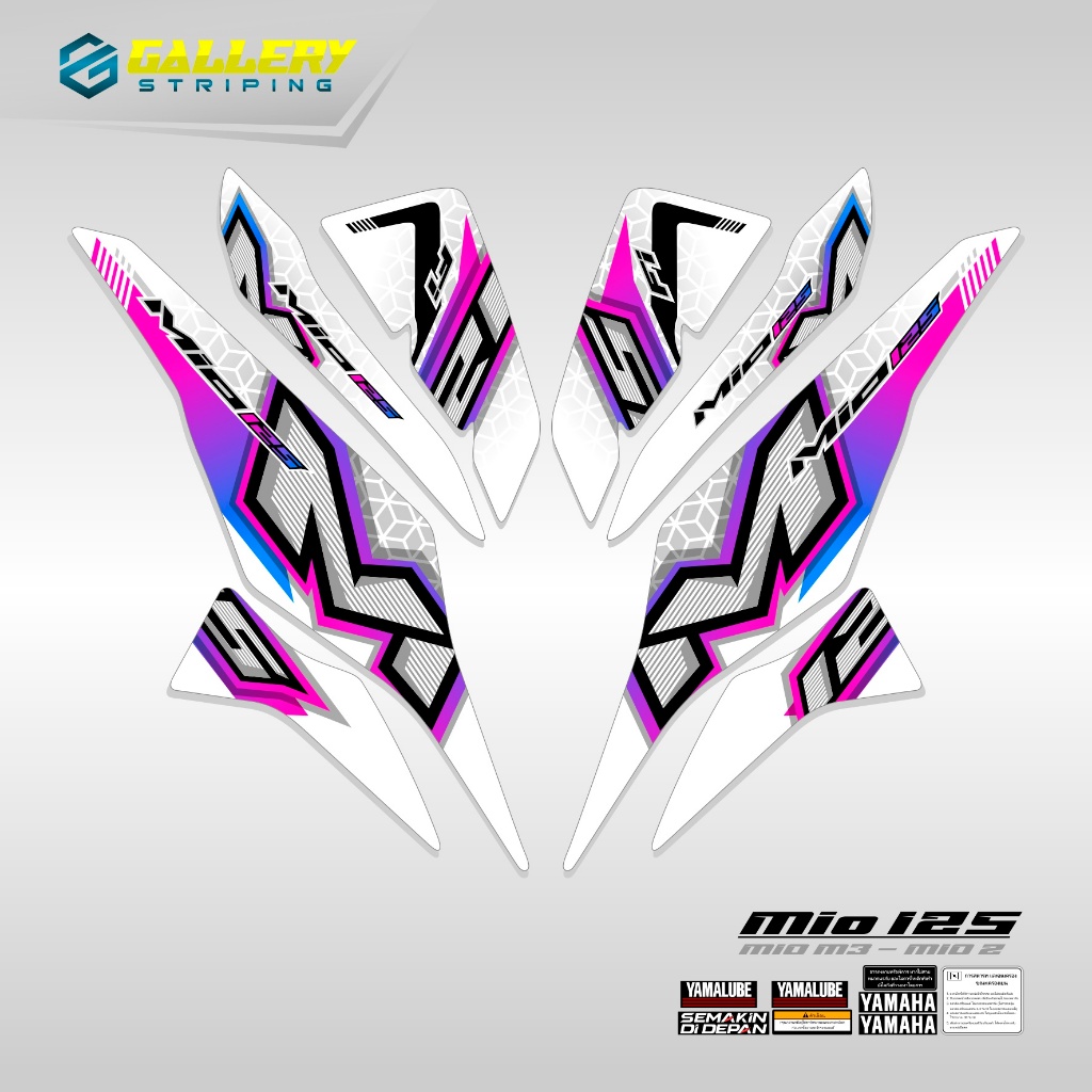 Jual Striping Mio 125 M3 Z Motif 14 Stiker Mio M3 Z 125 Variasi Sticker ...