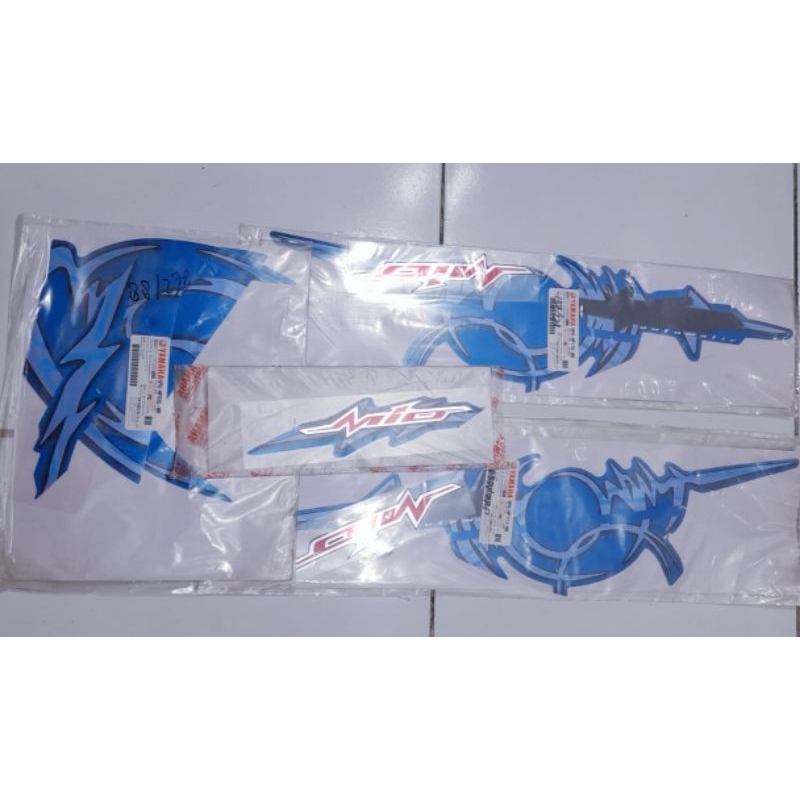 Jual stiker striping ori yamaha mio soul old/karbu thailand (biru ...