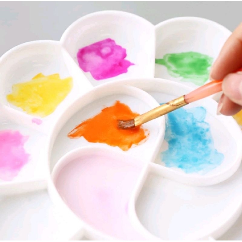 Jual PALETTE CAT AIR DAN CAT ACRYLIC BENTUK BUNGA / PALET MELUKIS ...