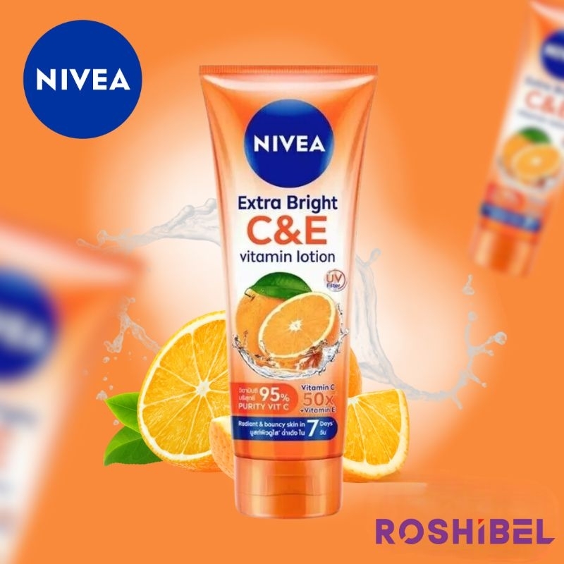 Jual ROSHIBEL - Nivea Extra Bright C & E Vitamin Lotion 180ml | Shopee Indonesia