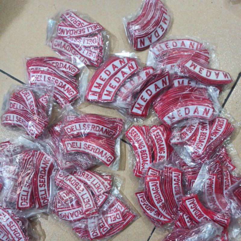 Jual LOGO EMBLEM BORDIR MEDAN DELI SERDANG SERGEI DLL. (ISI 20 PCS ...
