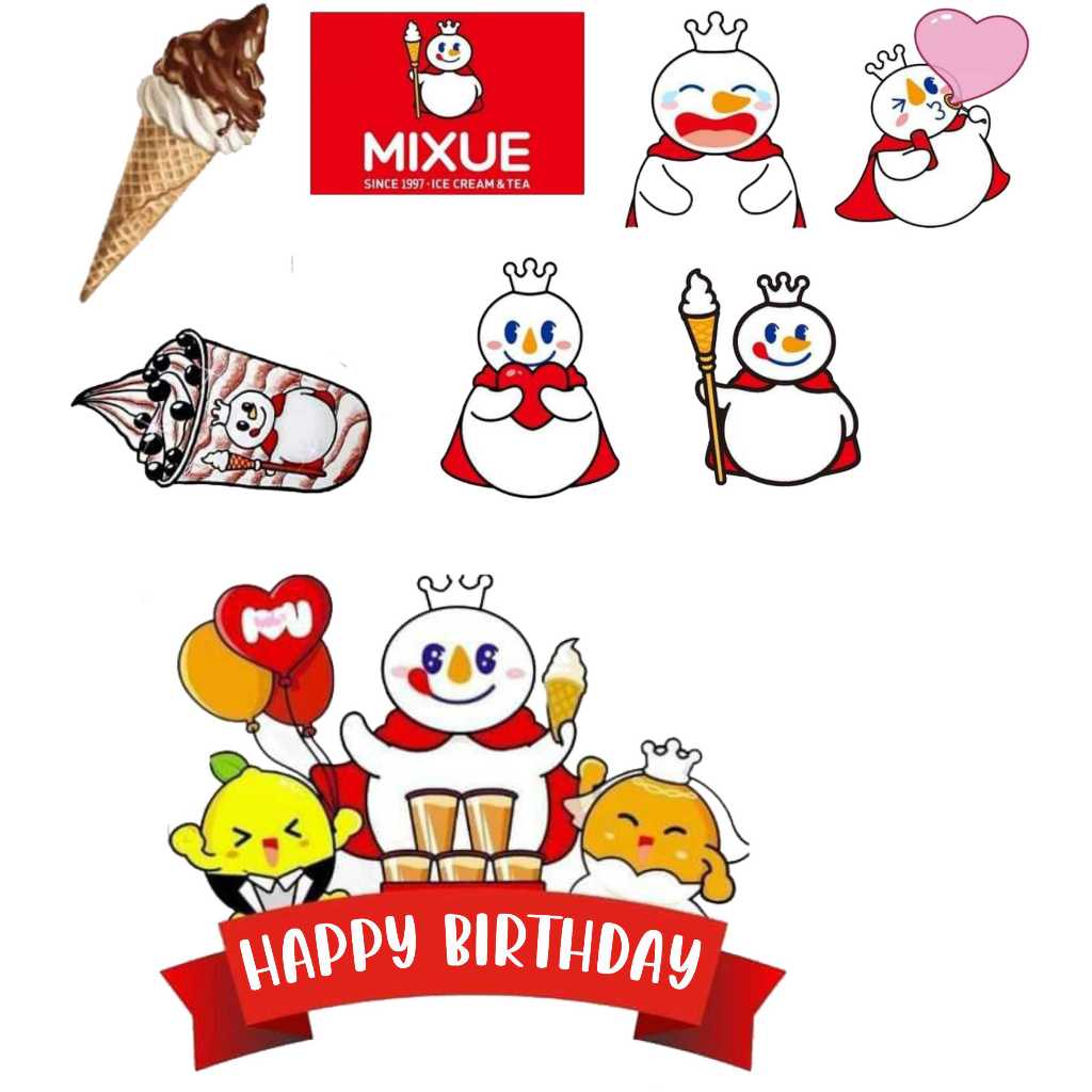 Jual TOPPER CAKE TOPPER ULANG TAHUN TOPPER ULTAH / HIASAN KUE MIXUE ...