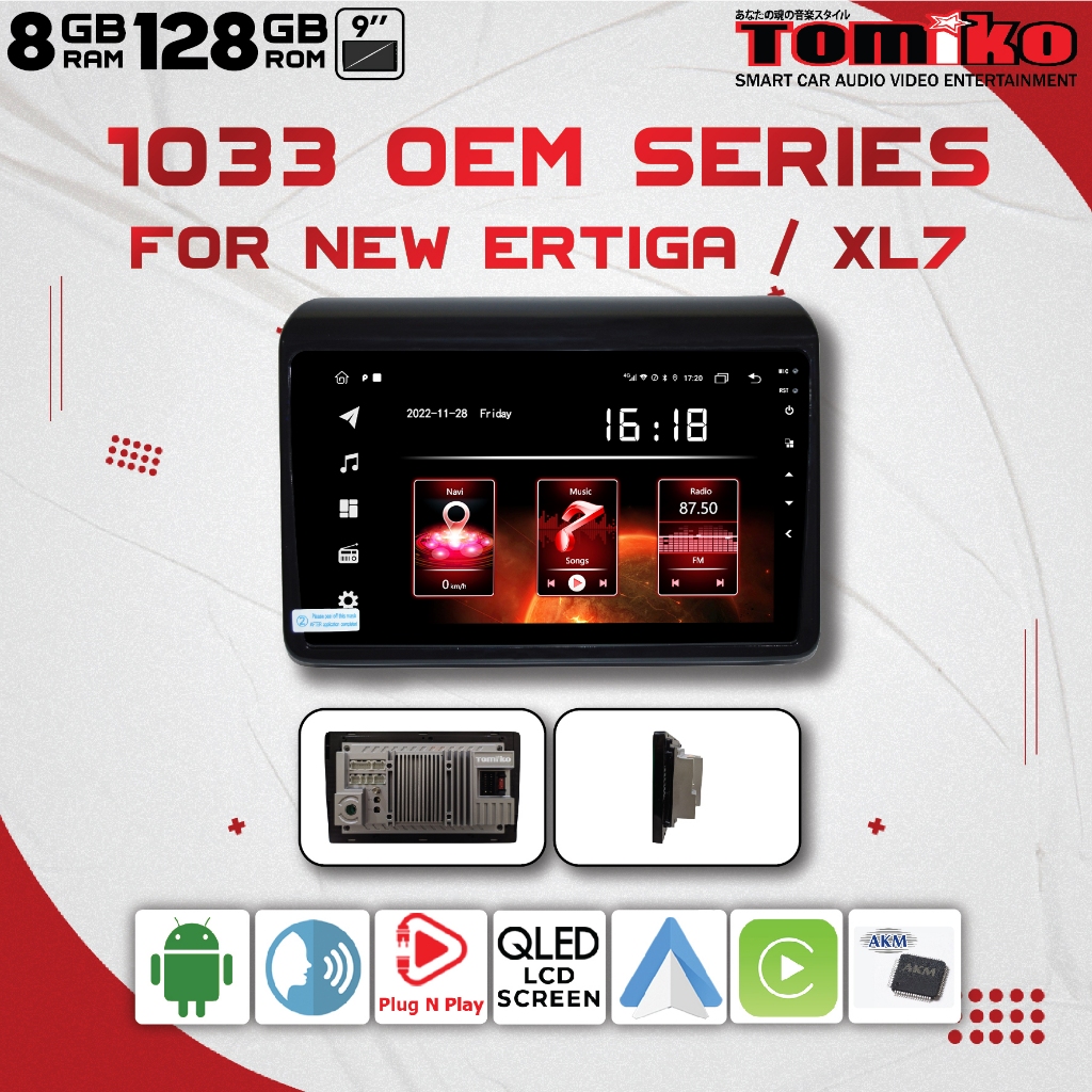 Jual Tomiko Head Unit Android TMK 1033 OEM Series for New Ertiga / XL7 | Shopee Indonesia