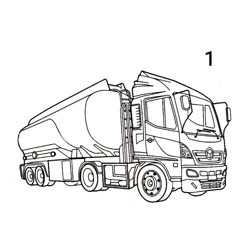 Jual Buku / lembar kertas mewarnai gambar aneka truk tangki | Shopee ...