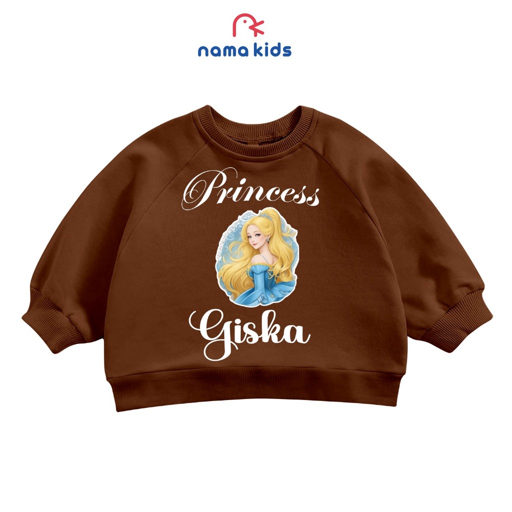 Jual Sweater Anak Crewneck Oversize SABLON KARAKTER PRINCESS CUSTOM ...