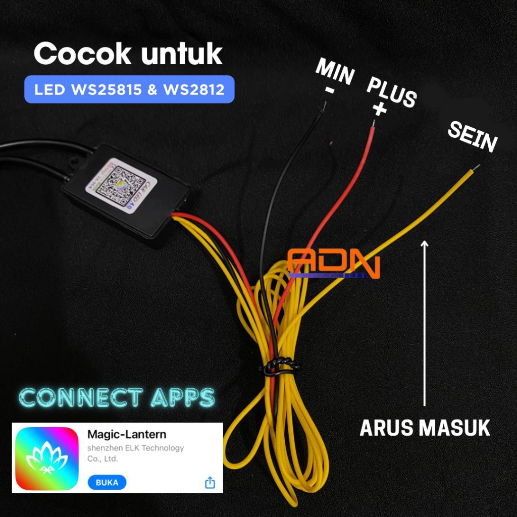 Jual Modul Controller Smart RGB Matrix Running WS2815 WS2812 12V ADN ...