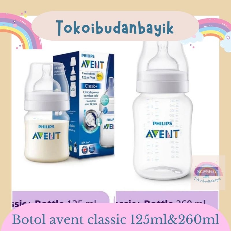 Jual BOTOL DOT Philips BOTTLE CLASSIC PLUS PP 125 ML/260ml AVENT ...