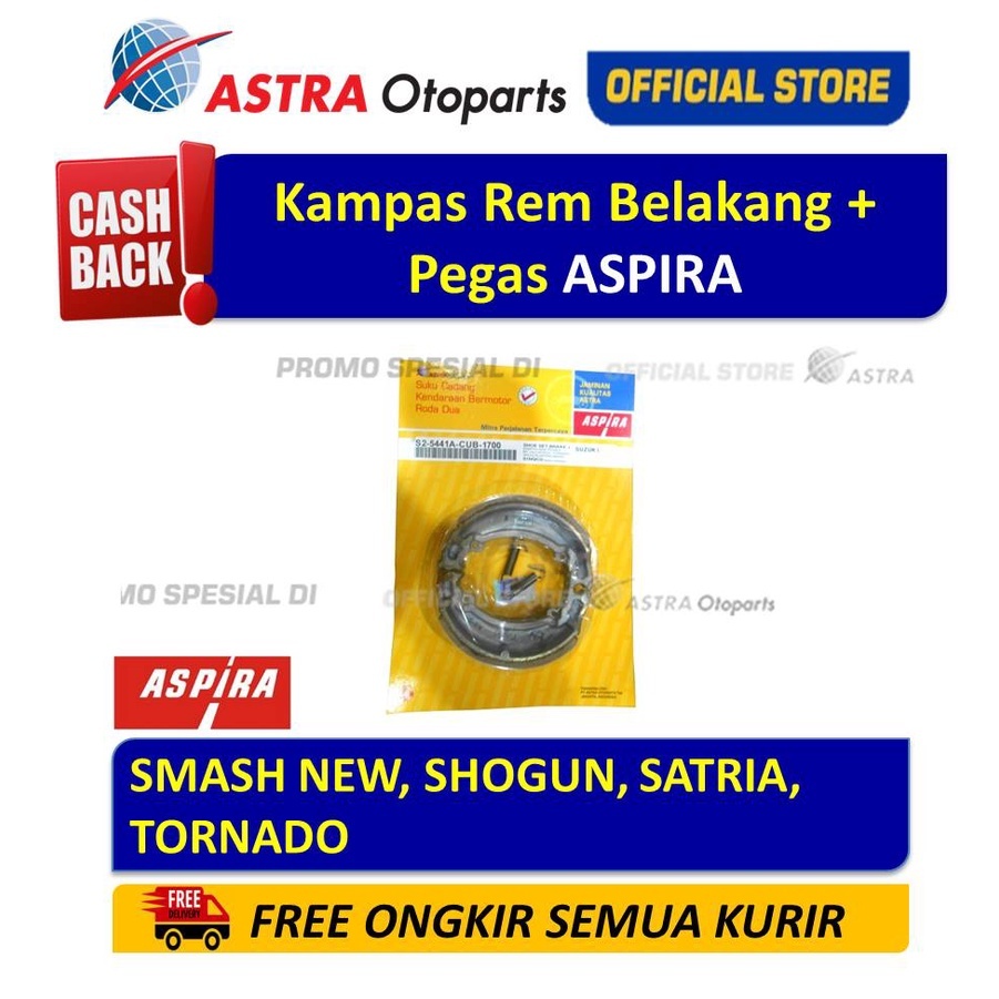 Jual KAMPAS REM TROMOL + PER Suzuki Smash New Shogun Satria Tornado (S2 ...