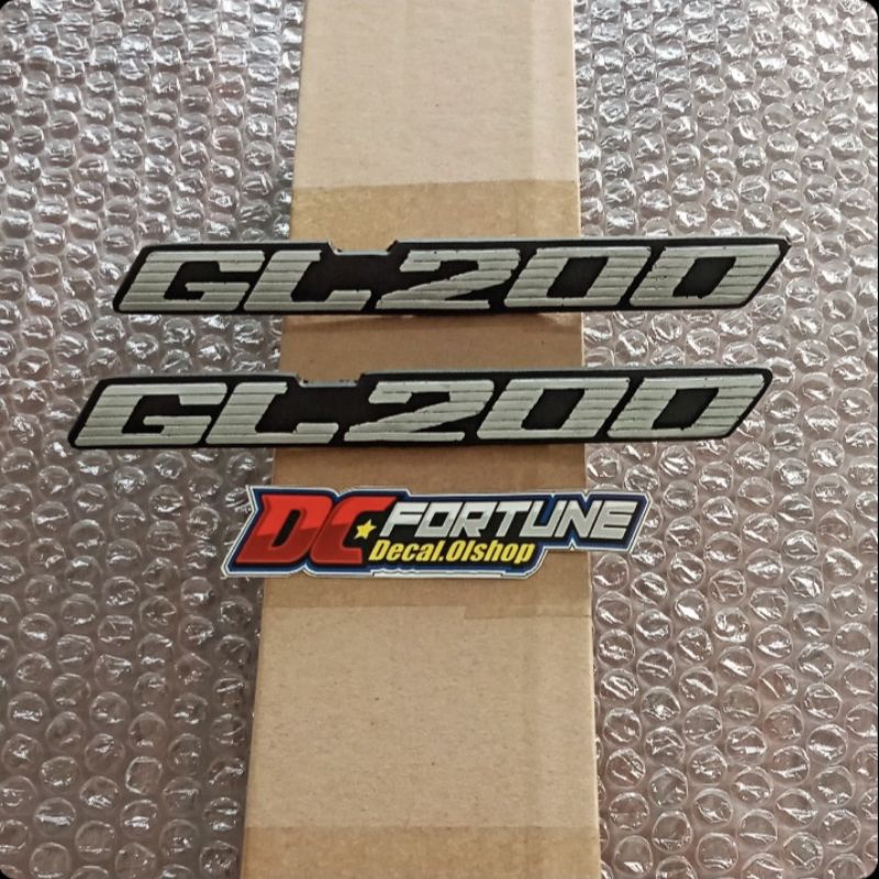 Jual emblem gl 200 silver logo box aki gl 200 subtitusi honda gl 125 ...