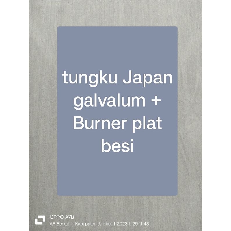 Jual tungku Japan galvalum + Burner plat besi | Shopee Indonesia