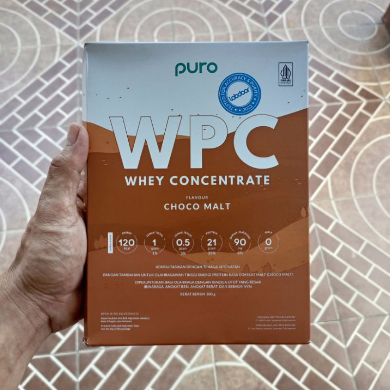 Jual Puro WPC Protein Concentrate 300gr 300 gram HALAL BPOM (utk rasa silahkan chat) | Shopee ...