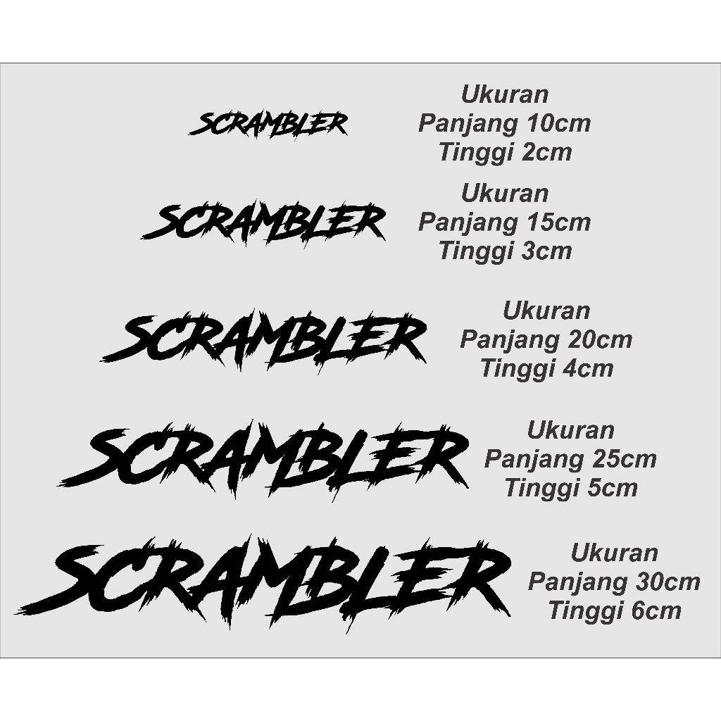 Jual Stiker SCRAMBLER XSR | Sticker Cutting SCRAMBLER XSR 155 Motor ...