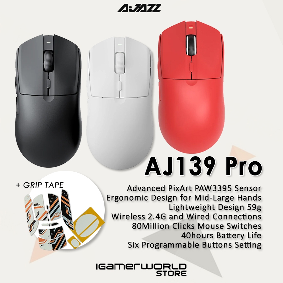 Jual Ajazz AJ139 Pro Wireless Dual Connection Gaming Mouse | Shopee ...