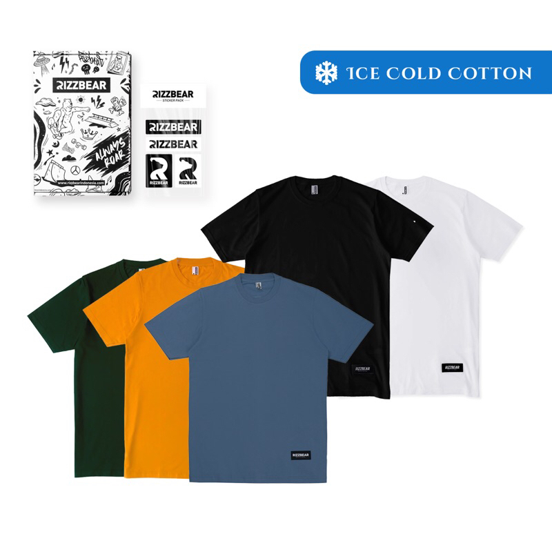 Jual Kaos Polos Terbaru RIZZBEAR Cotton Ice Cold Distro Original Katun ...