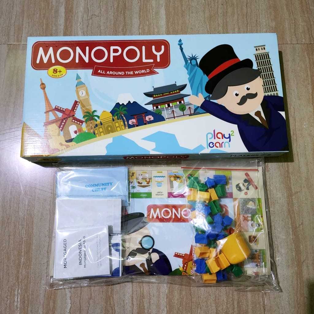 Jual Monopoly All Around The World / Mainan Anak Edukasi / Monopoly ...