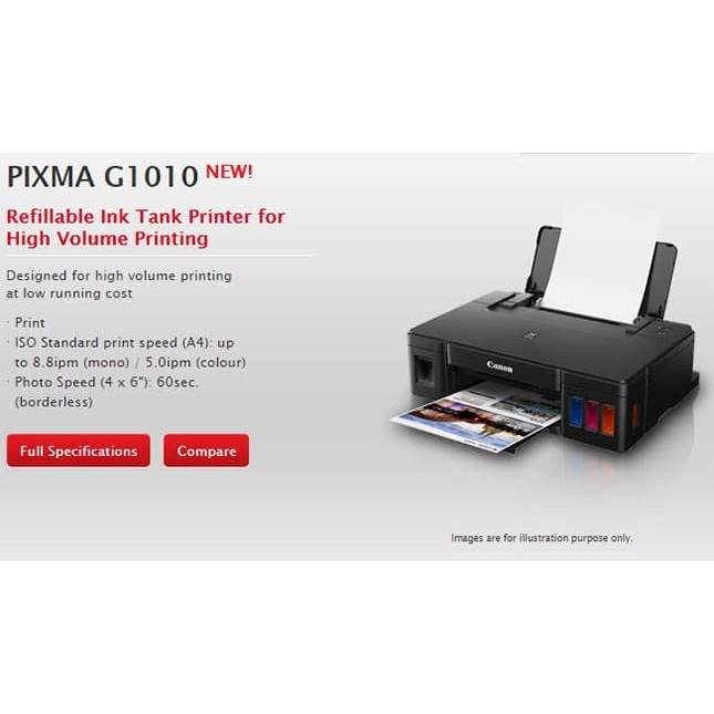 Jual Printer Canon Pixma G1010 g1010 G 1010 Single Fungsi garansi resmi ...