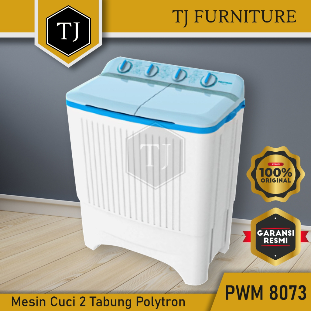 Jual Polytron Mesin Cuci 2 Tabung Twin Tube Pengering Baju Kapasitas 8 ...