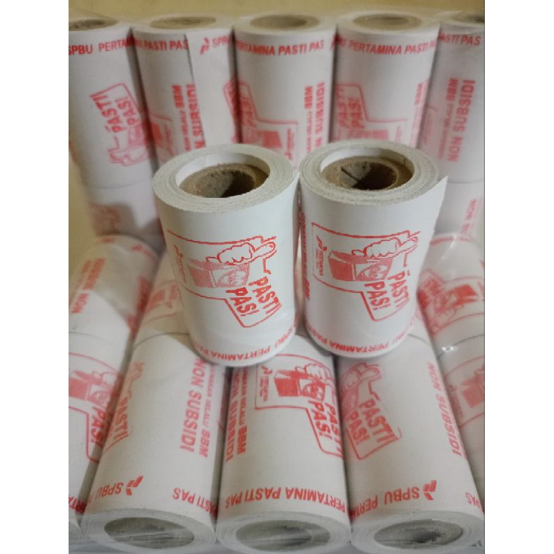 Jual Kertas kasir thermal Setruk bensin 58x40mm SPBU Pertamina | Shopee ...