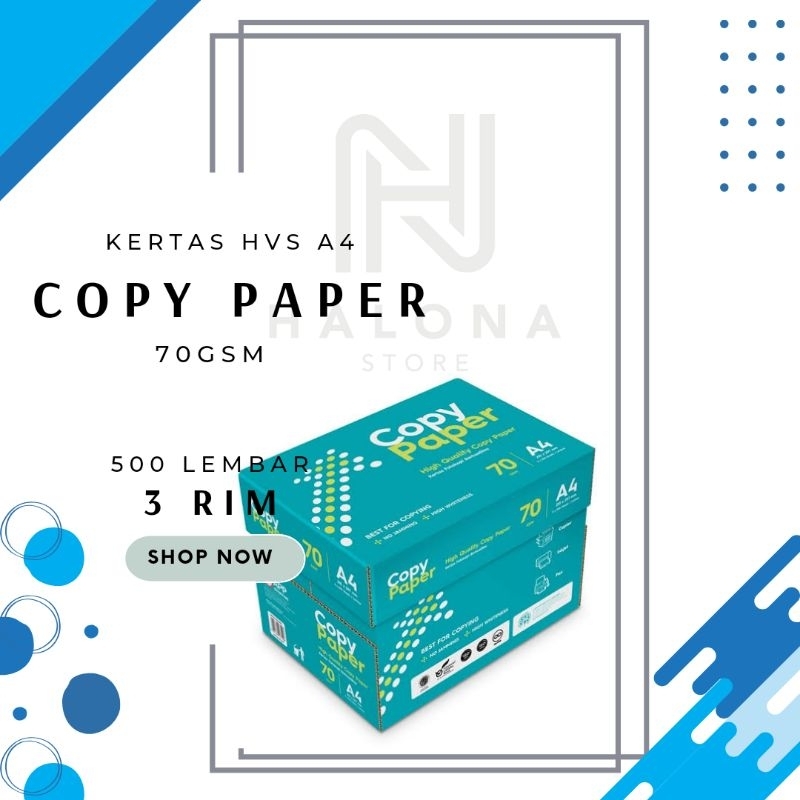 Jual [3 RIM] Kertas HVS A4 Copy Paper 70GSM | Shopee Indonesia