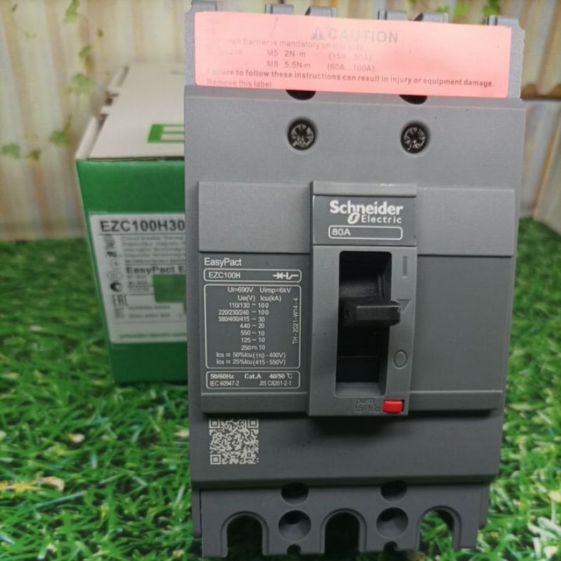 Jual MCCB EZC / Breaker EasyPact Schneider EZC100H 3P 80A ezc100h3080 | Shopee Indonesia
