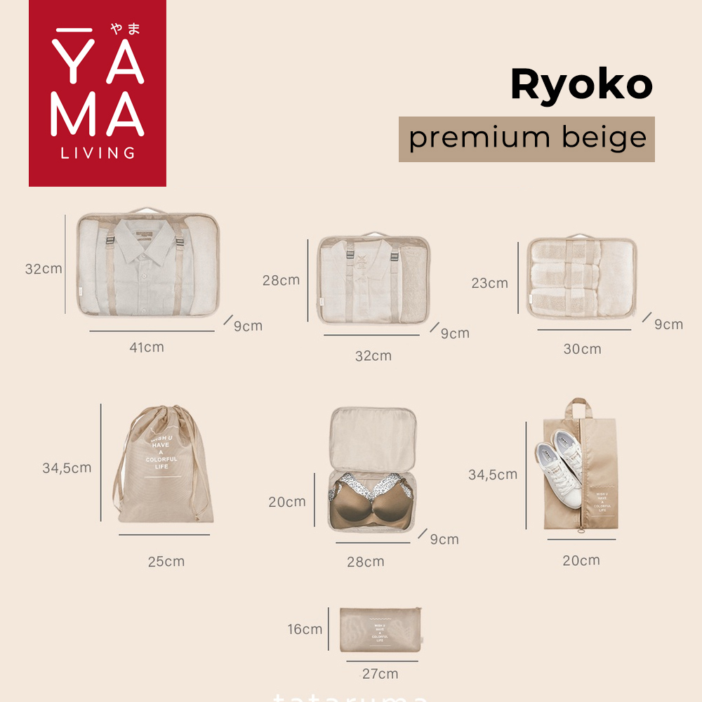 Jual YAMA RYOKO Tas Travel Set 7 in 1 Pouch Organizer Tas Penyimpanan ...