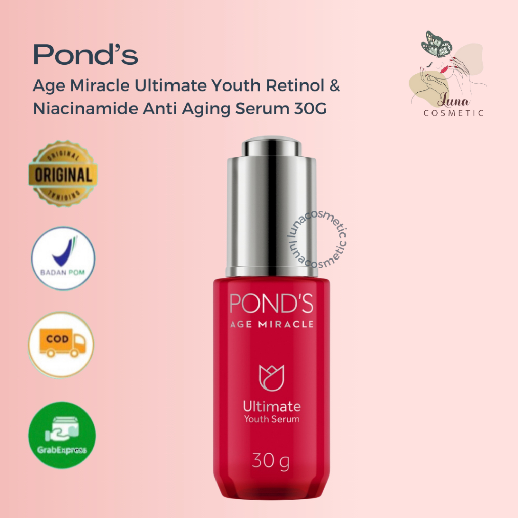Jual Ponds Age Miracle Serum Wajah Anti Aging +Glowing Serum With ...