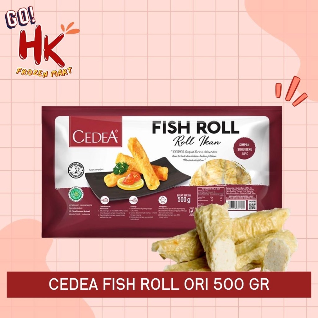 Jual Cedea Fish Roll Original 500gr | olahan ikan goreng fish cake ...