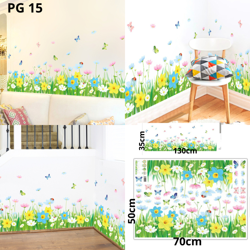 Jual WALL STICKER STIKER SETIKER RUMPUT WALLSTIKER WALLSTICKER DINDING ...
