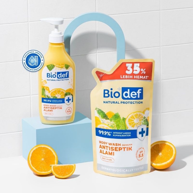 Jual Biodef Natural Protection Body Wash Antiseptik Alami Pouch 400 ml ...