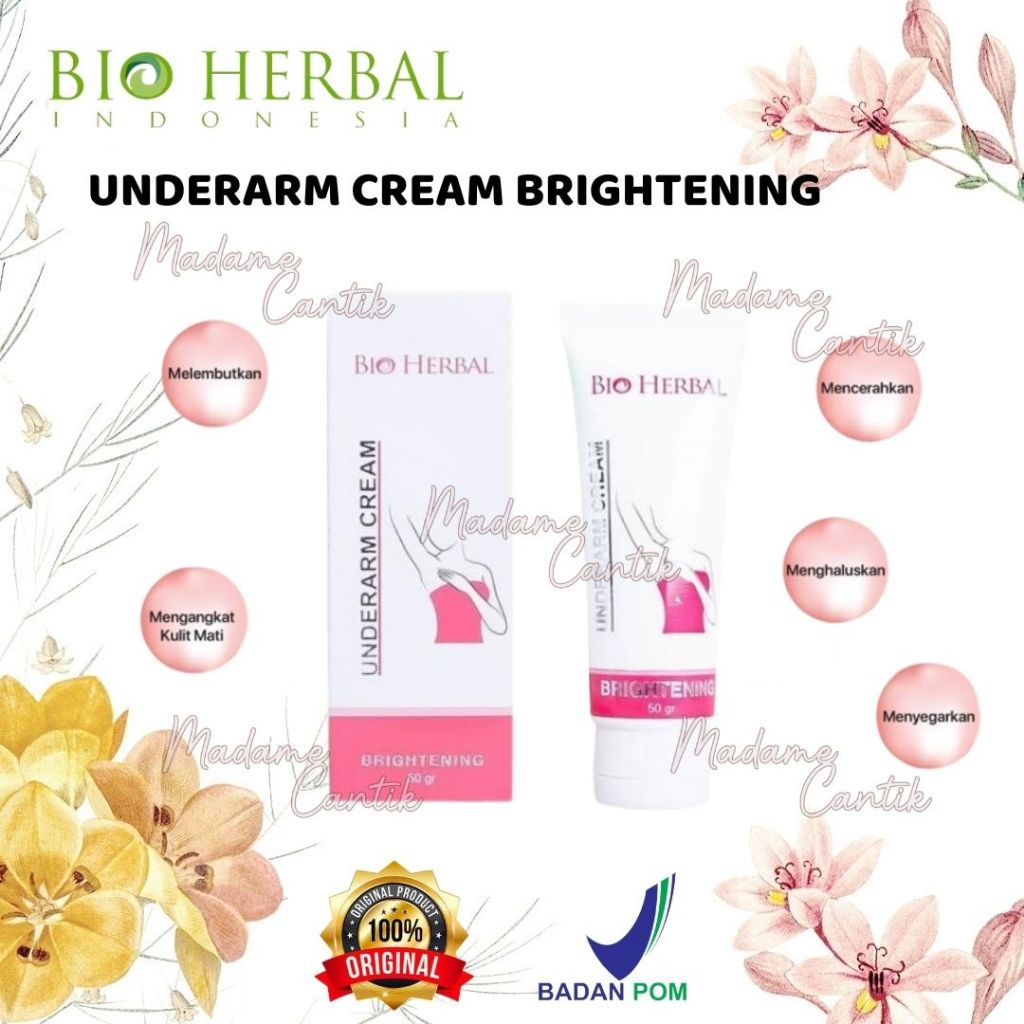 Jual MADAME BIO HERBAL UNDERARM CREAM BRIGHTENING - BIOHERBAL CREAM ...
