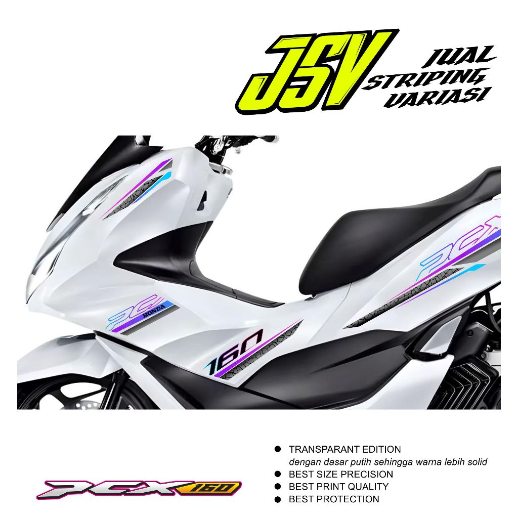 Jual Striping PCX 160 2023 Transparan UV Solid Stiker Honda PCX Variasi ...