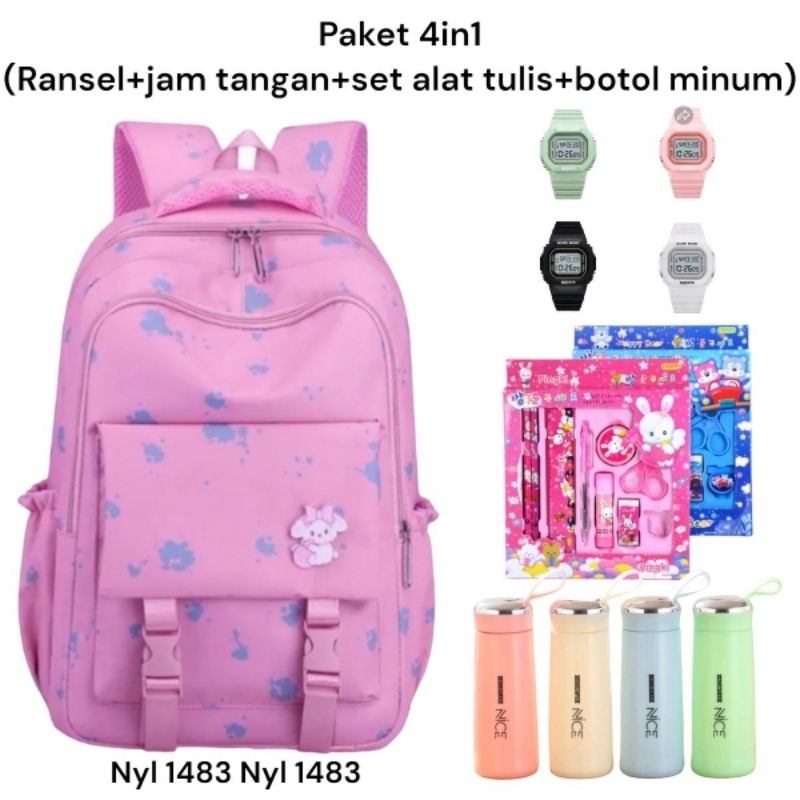 Jual Tas ransel sekolah anak perempuan tas beauty backpack fashion korea untuk anak SD SMP ...