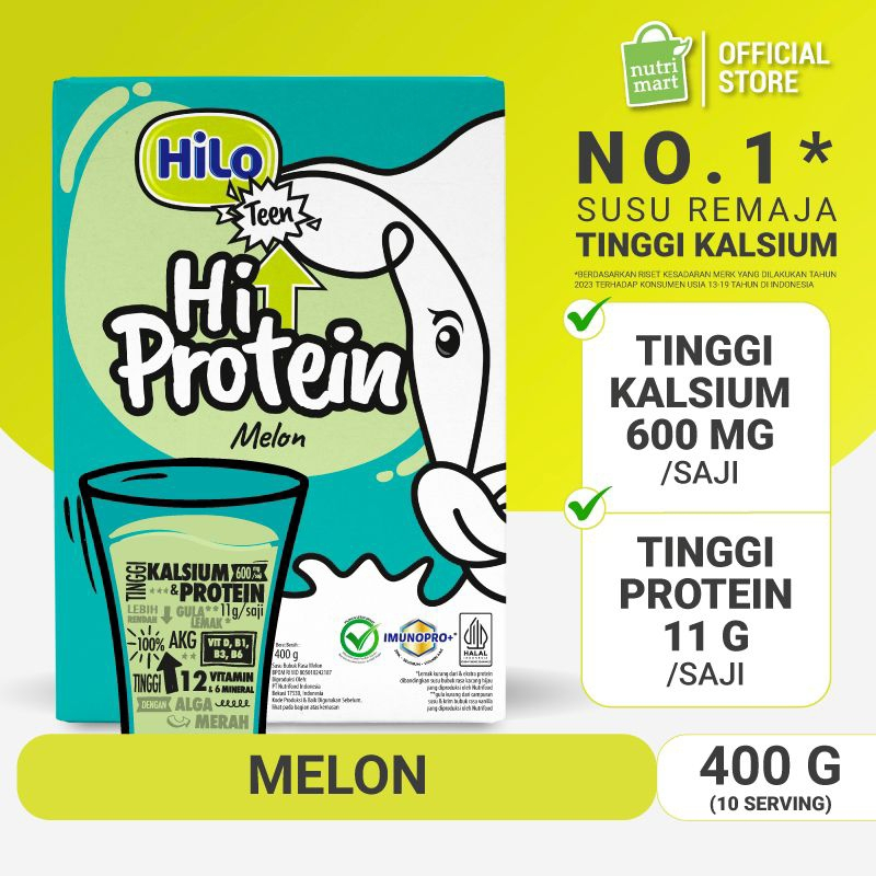 Jual Hilo Teen Hi Protein Melon 400gram Susu tinggi protein dan kalsium ...
