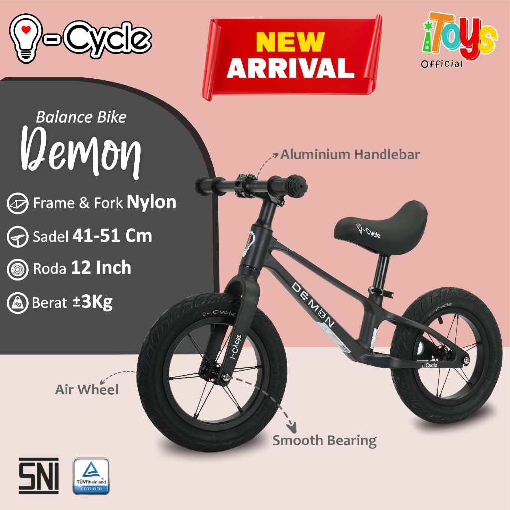 Jual Balance Bike ICYCLE (Demon) Push Bike | Sepeda Keseimbangan Anak ...