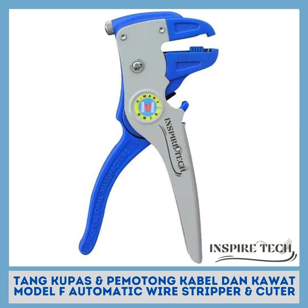 Jual Tang Kupas & Pemotong Kabel Dan Kawat Model F Automatic Wire Stripper & Cutter | Shopee ...