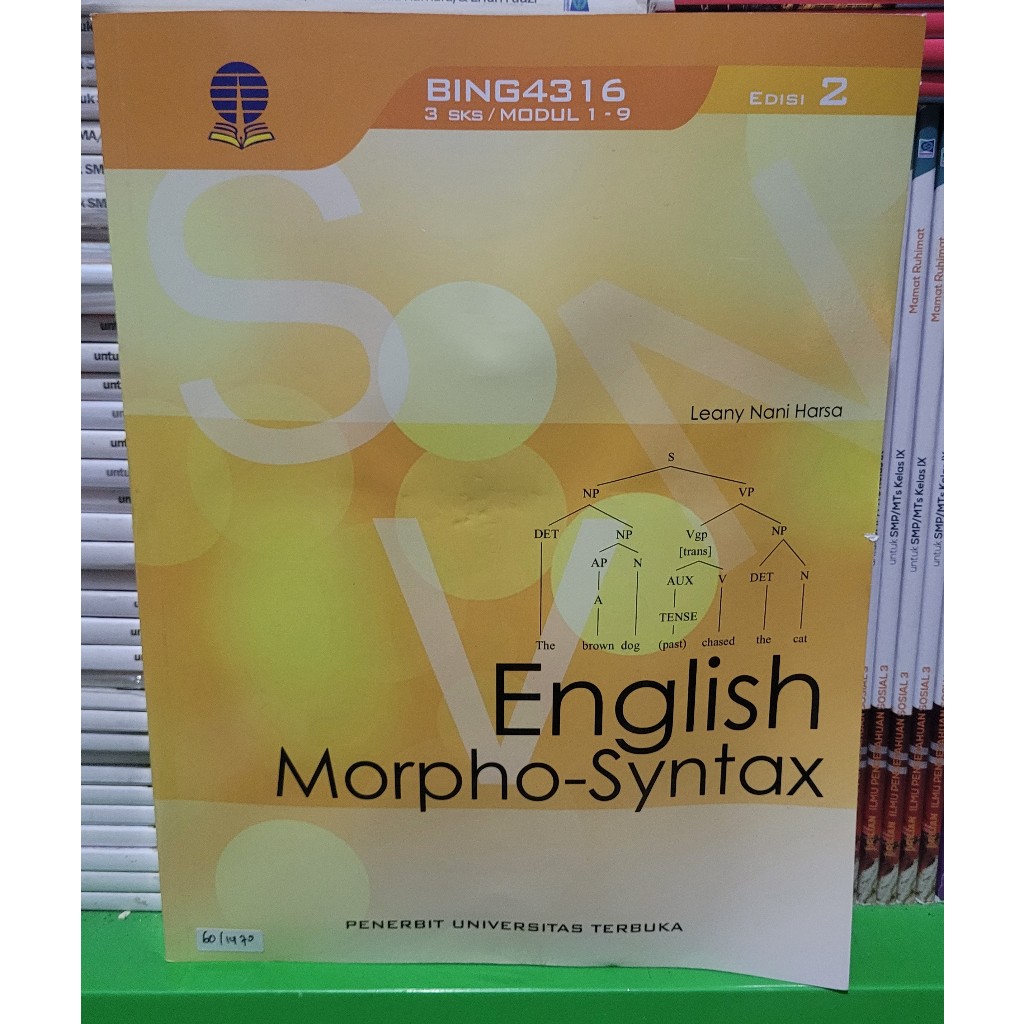 Jual BUKU UNIVERSITAS TERBUKA - ENGLISH MORPHO - SYNTAX EDISI 2 | Shopee Indonesia