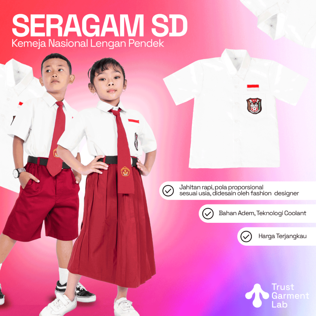Jual TRUST GARMEN LAB - Kemeja Putih / Seragam Sekolah SD / Kemeja ...