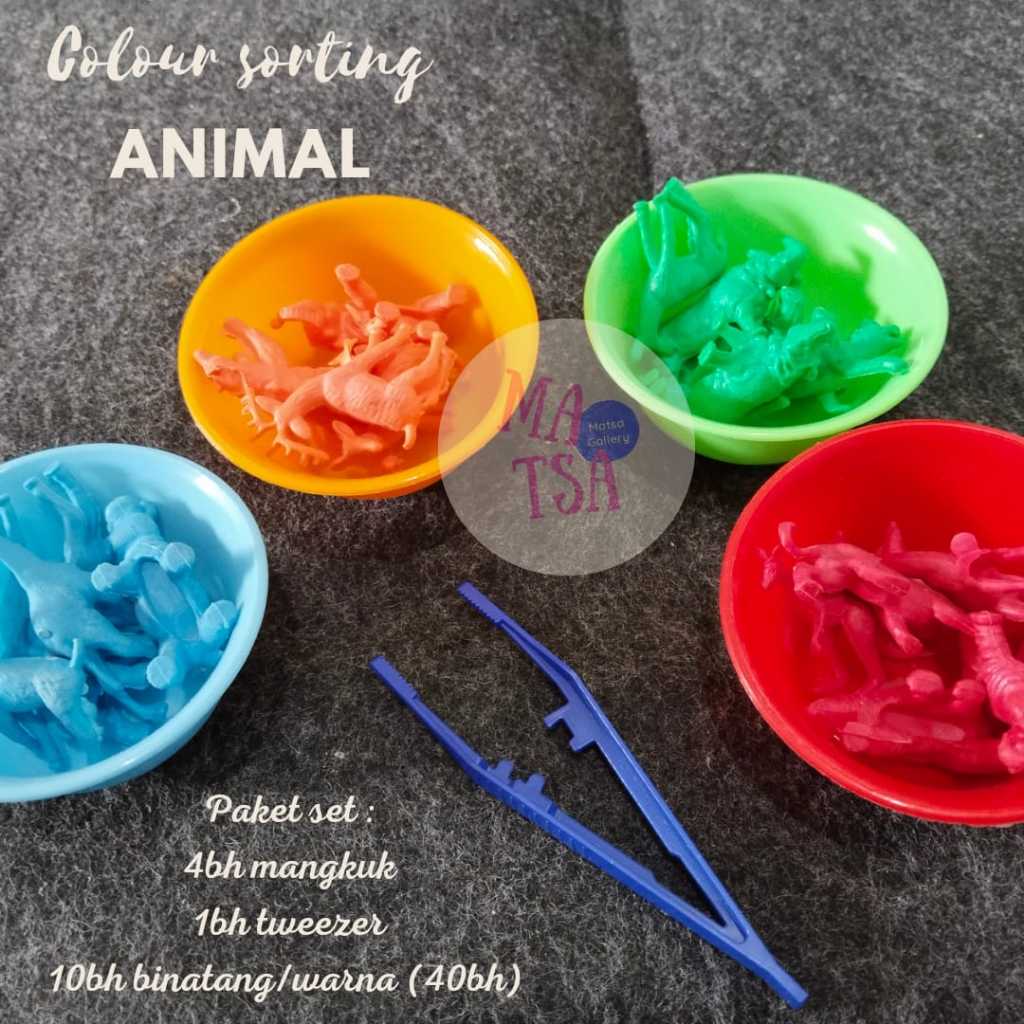 Jual Colour Sorting Animal Bowl / Sortir Warna Mainan Edukasi Anak ...