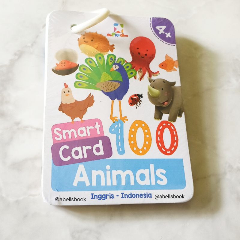 Jual Smart Card Flashcard Flash Card 100 Animals Binatang Hewan ...