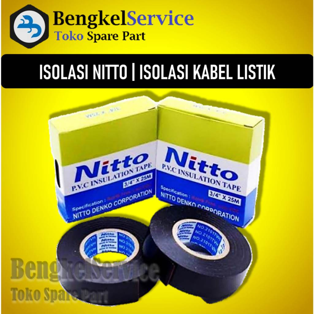 Jual Isolasi Lakban Lem Kabel Listrik Nitto|Lakban Kabel Listrik |Lem ...