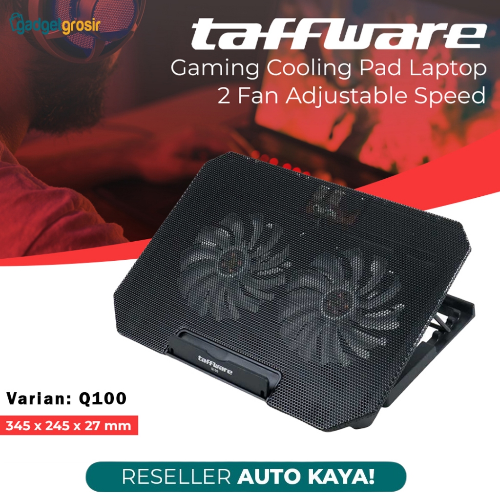 Jual Cooling Fan Stand Laptop Taffware N99 Original Portable Double Fan ...