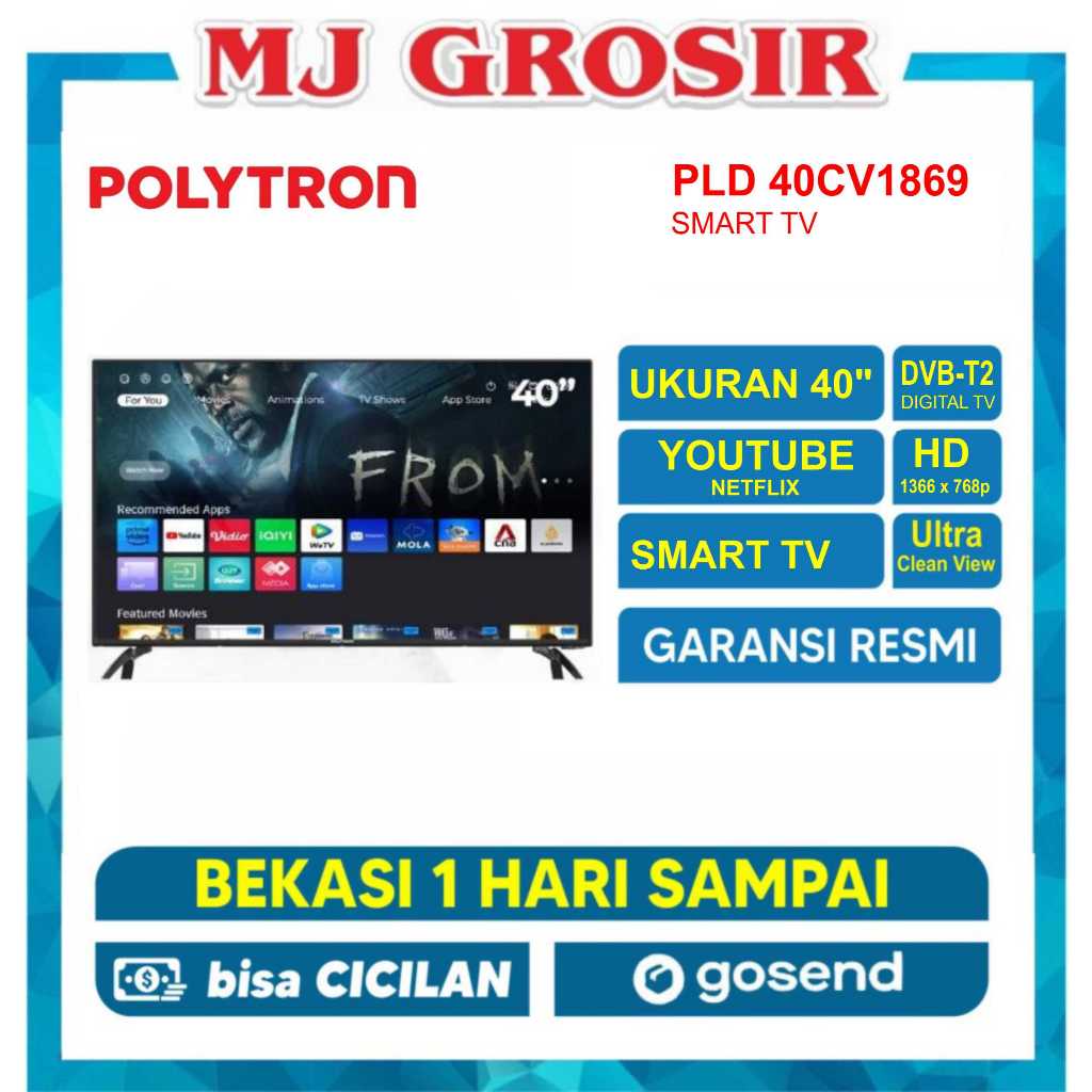 Jual LED TV POLYTRON 40" 40CV8969 40 INCH SMART TV | Shopee Indonesia